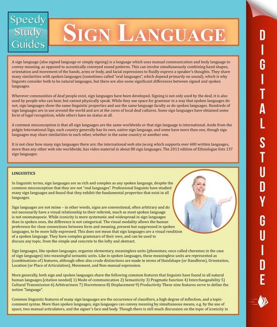 Sign Language (ebook), Speedy Publishing | 9781680321869 | Boeken | bol
