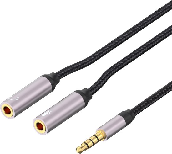 AUX Audio Splitter | Headphone Jack 3.5mm male naar dubbele female ...