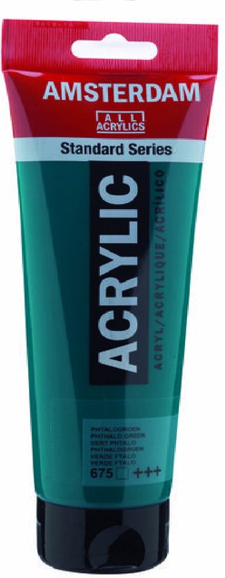 Amsterdam Acrylverf - Groene Acrylverf - 675 Phtalogroen - Acrylic ...