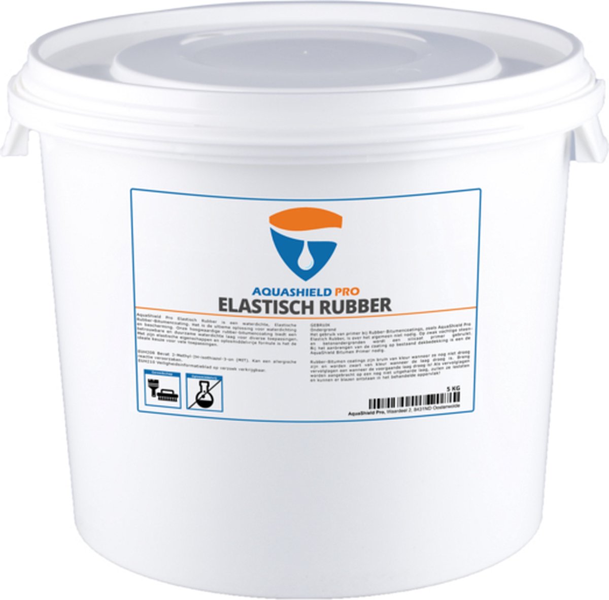 Aquashield Pro Elastisch Rubber - Emmer, 5 KG - Liquid Rubber | bol