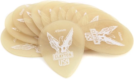 Clayton - Ultem Gold - small teardrop plectrum 0.45 mm 12-pack | bol.com