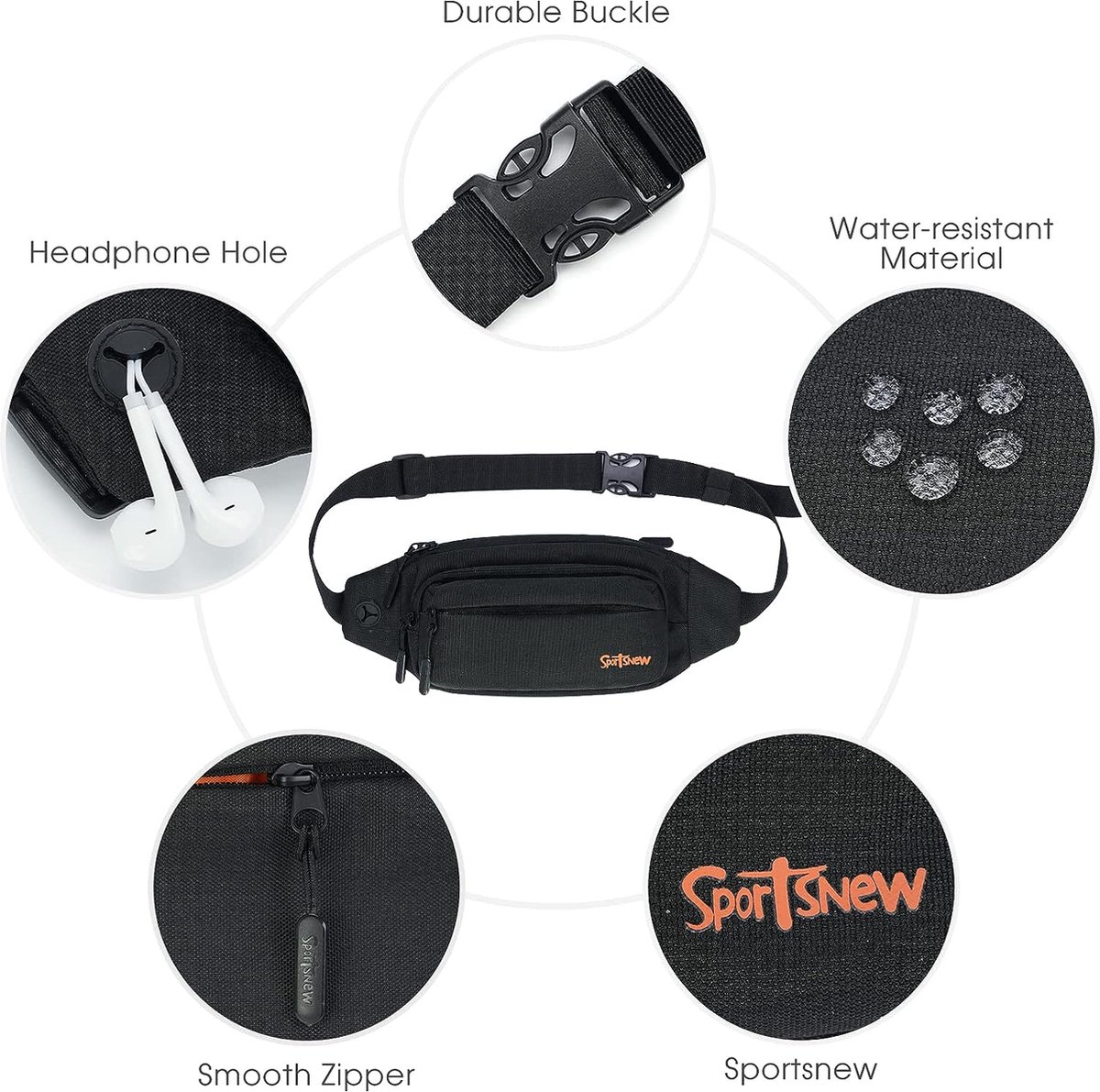 Heuptas Dames Heren Heuptas Grote waterdichte heuptas voor sportreizen ...