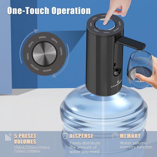 KitchenBoss Waterflessen, pomp, flessen, waterdispenser: USB-lading ...