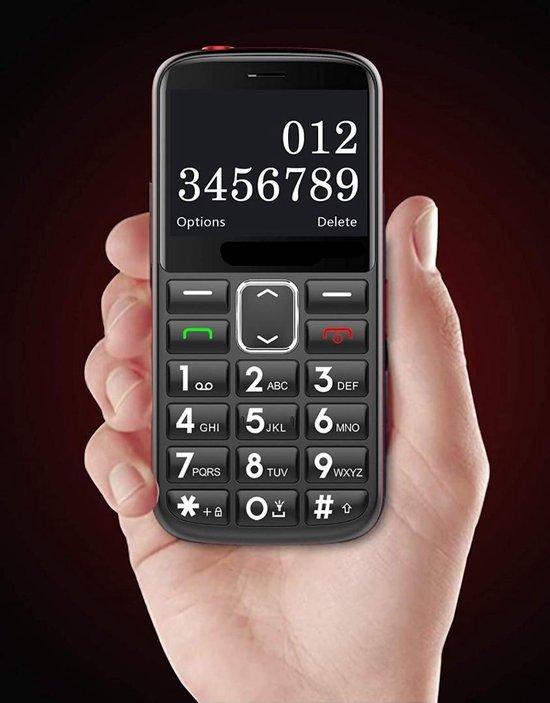 Zwarte - Senioren Mobiele Telefoon - Ondersteund 2G + 3G + 4G - Grote ...