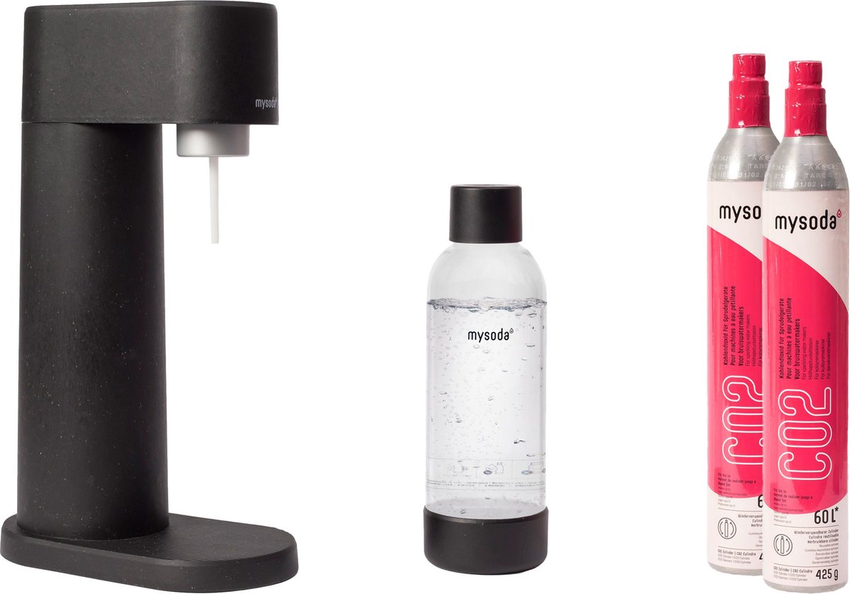 Mysoda Woody black - bruiswatertoestel - incl 2x CO2 cilinders & 1 ...