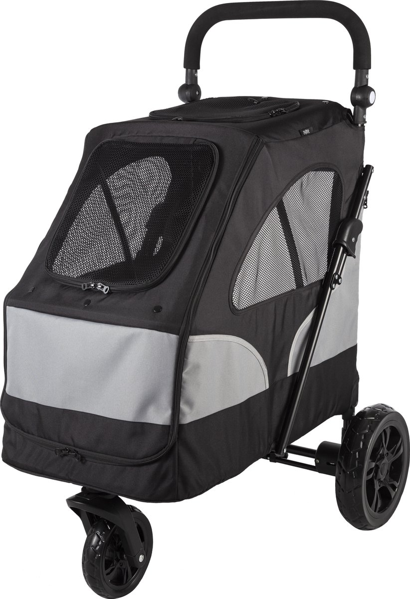 HiPet Inklapbare Hondenbuggy Flash (tot 30kg) - Zwart & Grijs | bol.com