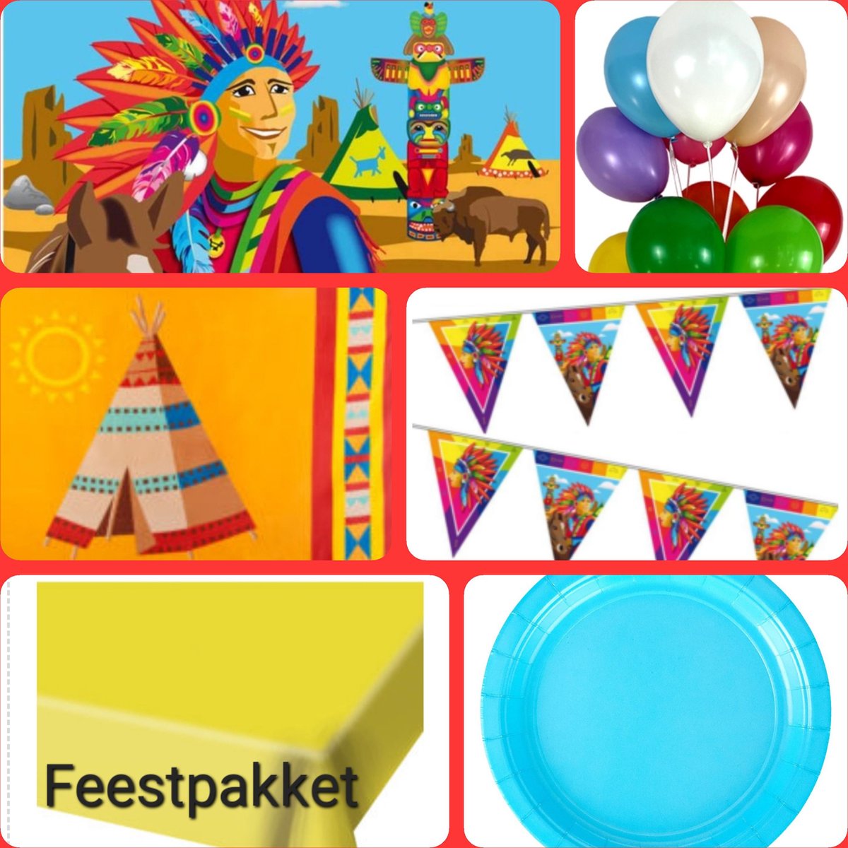 Feest/ Versierpakket Indiaan, Verjaardag, Kinderen, Themafeest. | bol.com