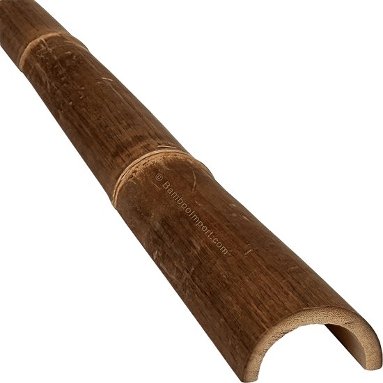 Bamboe Palen Halfrond Donker Ø 7-10 x 200 cm - bamboe stokken ...