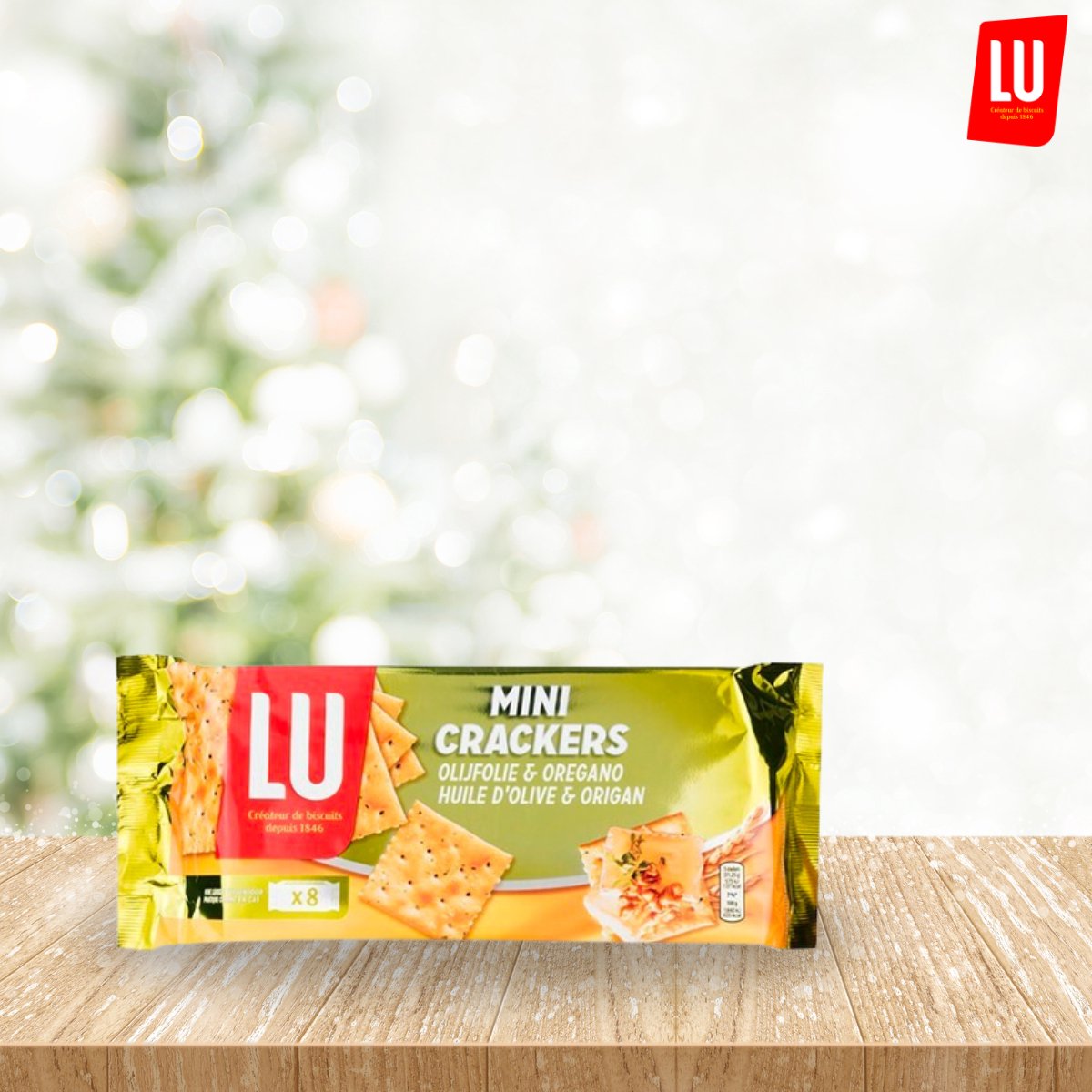LU Mini Crackers Olijfolie & Oregano 8 Pakjes 250g - 4 stuks - Snack ...