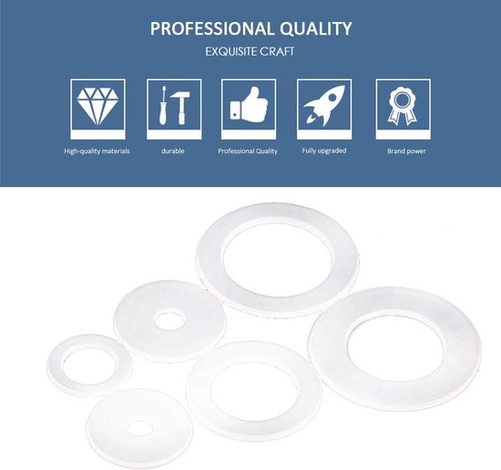 Sluitringen Voor Schroeven - Zachte Nylon Pakking Isolatiering Kunststof Sluitringen... | bol