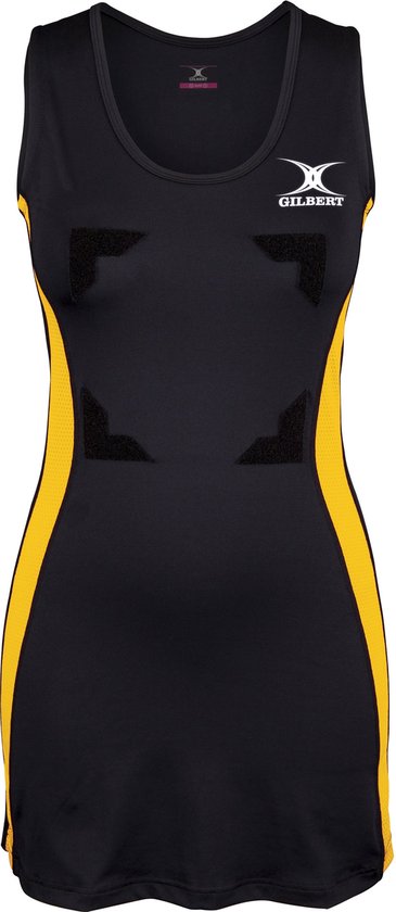 Gilbert Netball Eclipse II Hook and Loop - W 18 - Zwart / Goud | bol