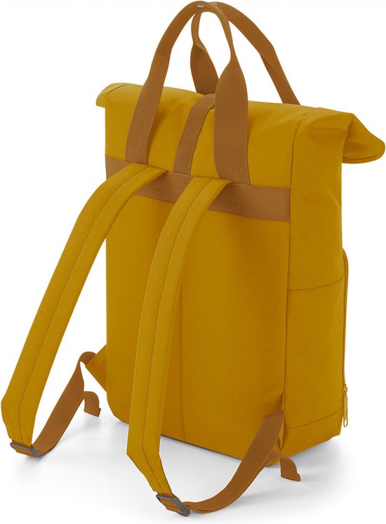 Twin Handle Roll-Top Backpack BagBase - 11 Liter Mustard | bol