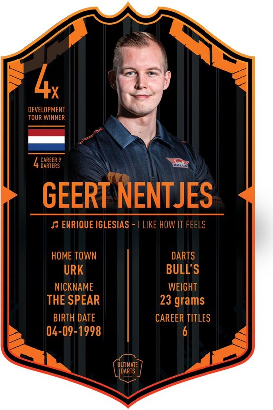 Geert Nentjes Bull's Darts Ultimate Card 37x25cm | bol
