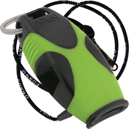 Fox 40 Sharx Fluitje en Koord Houtskool/Groen | bol