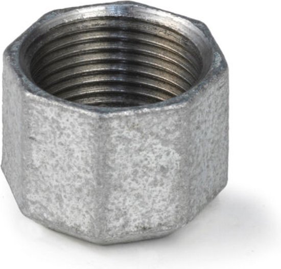 afsluitkap gegalvaniseerd, 1x binnendraad 1 inch | bol