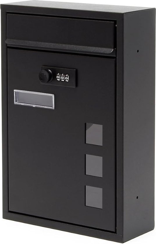 Muur Brievenbus zwart Code Lock Brievenbus Postbox Pijler Brief Mail ...