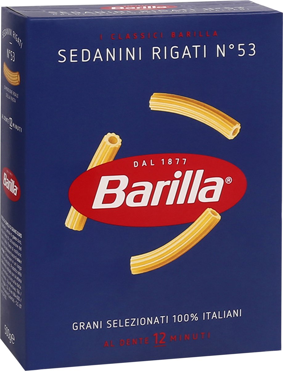 BARILLA Sedani Rigati - Tubes Italiaanse pasta 500g | bol.com