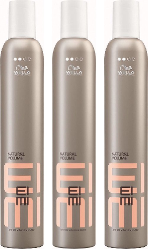 Wella - Styling EIMI Volume - Natural Volume Mousse - 3 x 500 ml | bol