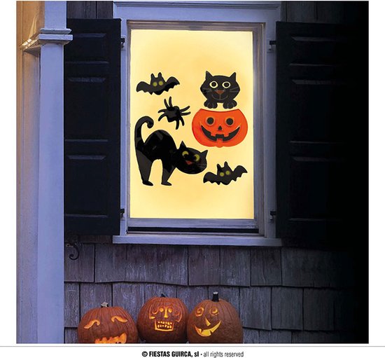 Fiestas Guirca - Raamdecoratie Gel Cats (20x25cm) - Halloween ...