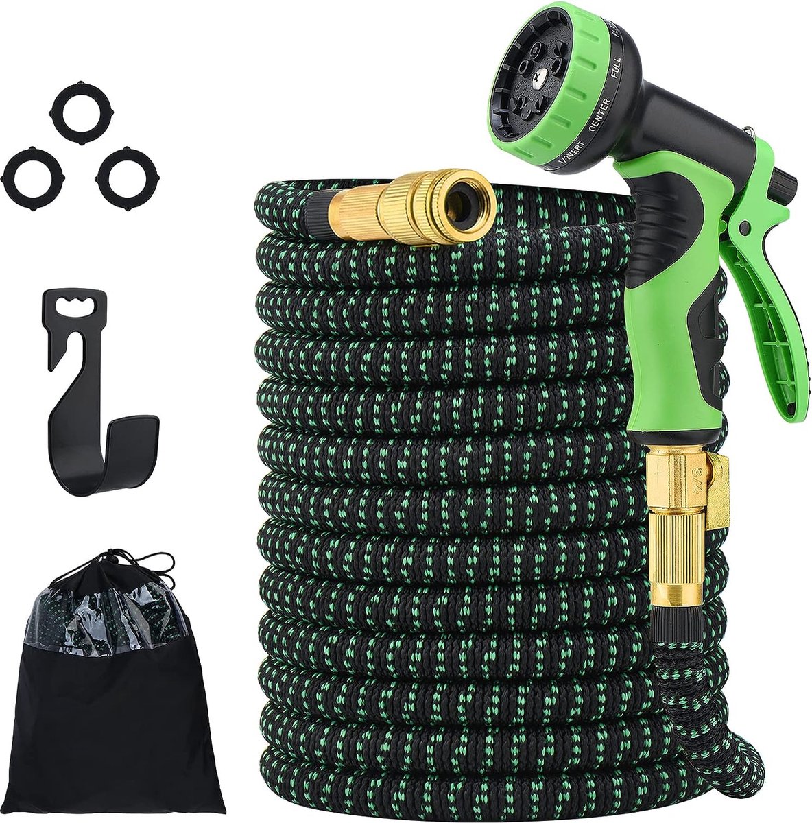 Flexibele tuinslang met 10 functies, tuinhanddouche, flexibele ...