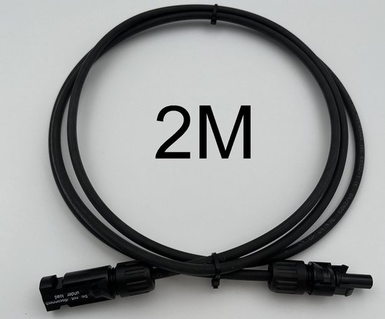 LDY - Solar kabel - MC Connector - 6mm zwart 2 meter met MC4 stekkers - Zonnepanelen... | bol