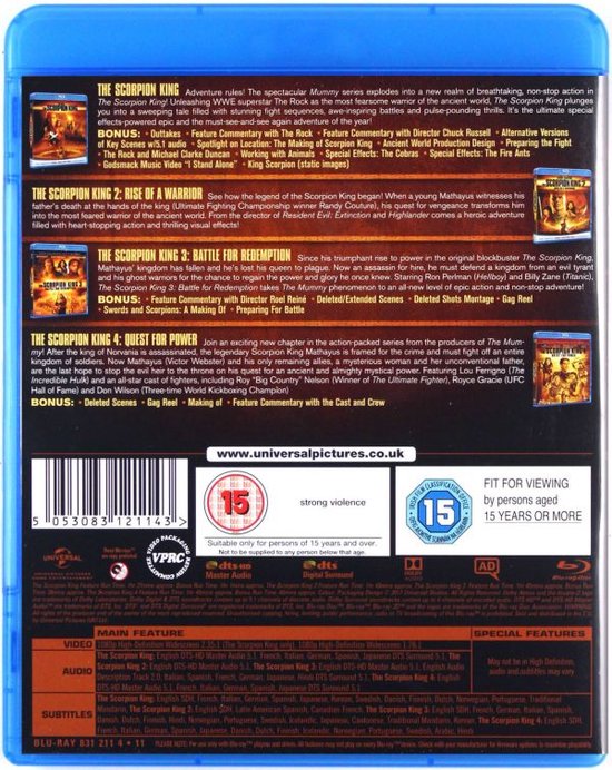 Scorpion King 1-4 Coll. (Blu-ray), Dwayne Johnson | Dvd's | bol