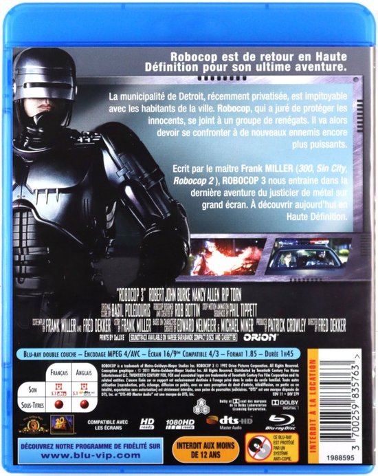 Robocop 3 (Blu-ray), Mario Machado | Dvd's | bol
