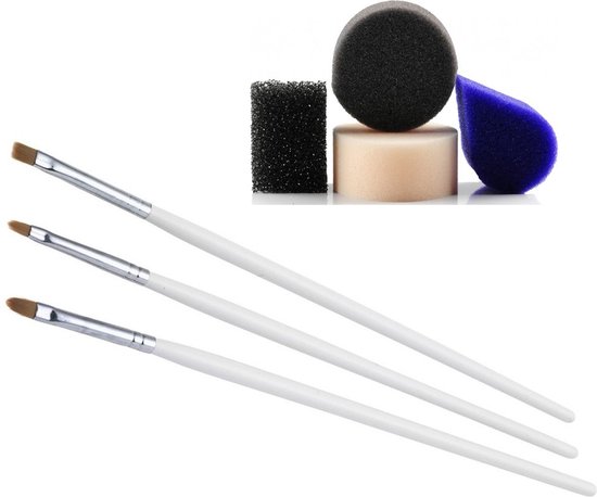 Schmink penselen en sponsjes - schminkset - voor kinderen en ...