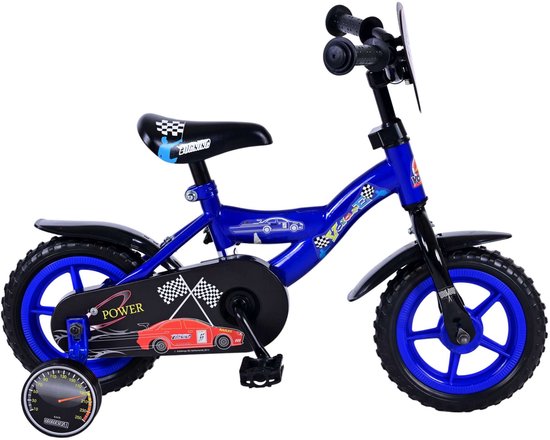 Volare Power Kinderfiets - Jongens - 10 inch - Blauw - Doortrapper | bol