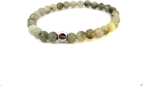 CO88 Collection 8CB-91100-S-M Stenen Armband Maansteen - 6mm - 17,5cm ...