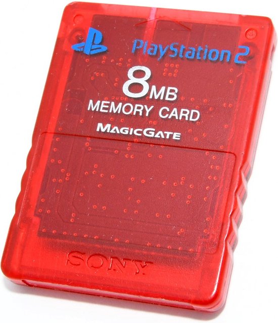Sony PlayStation 2 Memory Card 8 MB Transparant Rood PS2 - Gebruikt | bol