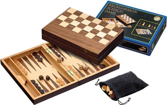 Philos Schaak/Backgammon Kassette Veld 40 mm, Koningshoogte 76 mm ...