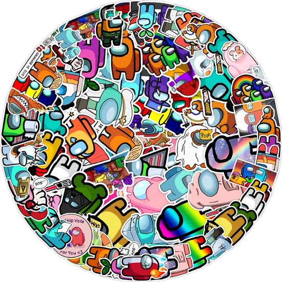 Among Us Stickers - 50 Stuks - Imposter - Stickers - Kinderen - Auto ...