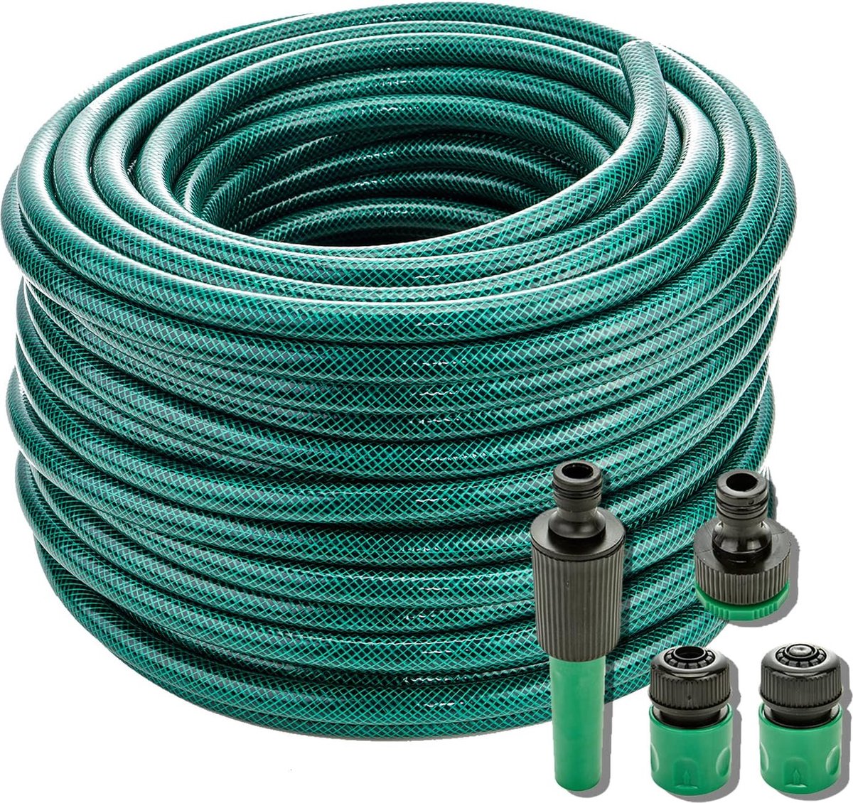 50 Meter Versterkte PVC Tuin Outdoor Waterslang Startset met Fittingen ...