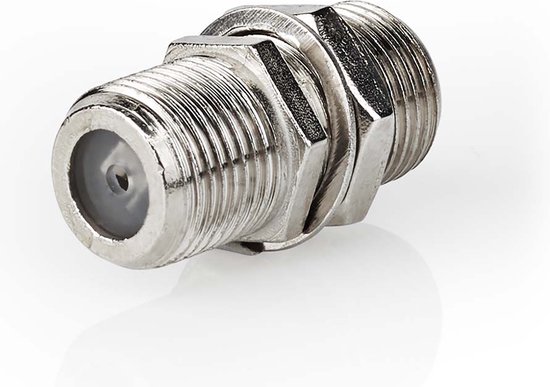 Nedis Satelliet- en Antenne-Adapter - F-Female - F-Female - Vernikkeld - 75 Ohm -... | bol