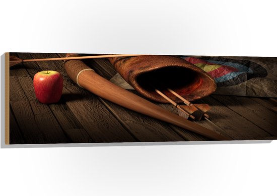 Hout - Pijl - Boog - Schieten - Appel - 120x40 cm - 9 mm dik - Foto op ...