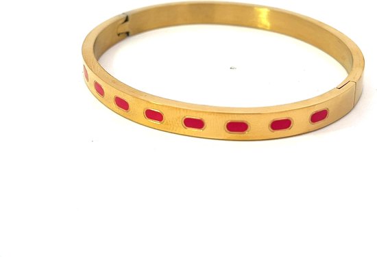 CO88 Collection 8CB-91206 Stalen Armband met Emaille - Bangle - 6mm ...