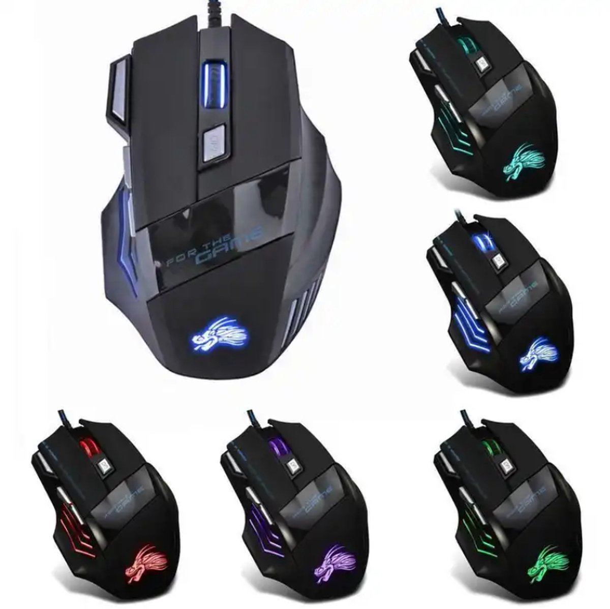 Game muis met RGB verlichting - 7 knoppen - Instelbare DPI - Ultimate ...