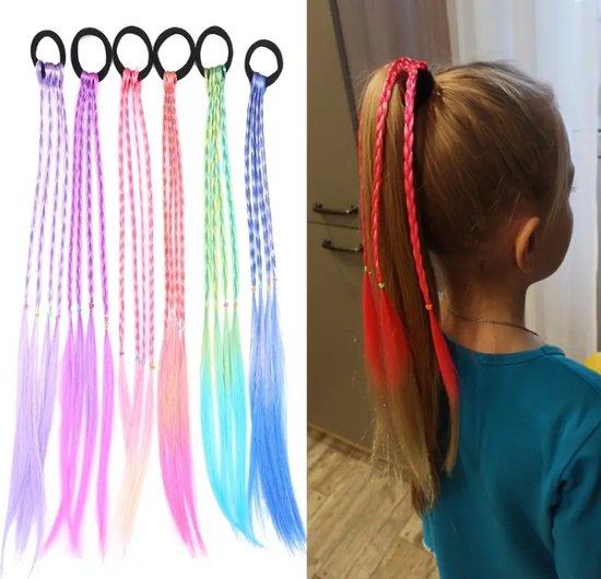 SALE! Haar Extension | Vlecht | Elastiek | Meisjes | Hair | Groen ...