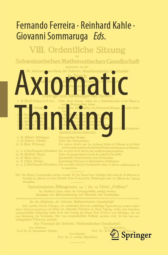Axiomatic Thinking I | 9783030776596 | Boeken | bol.com