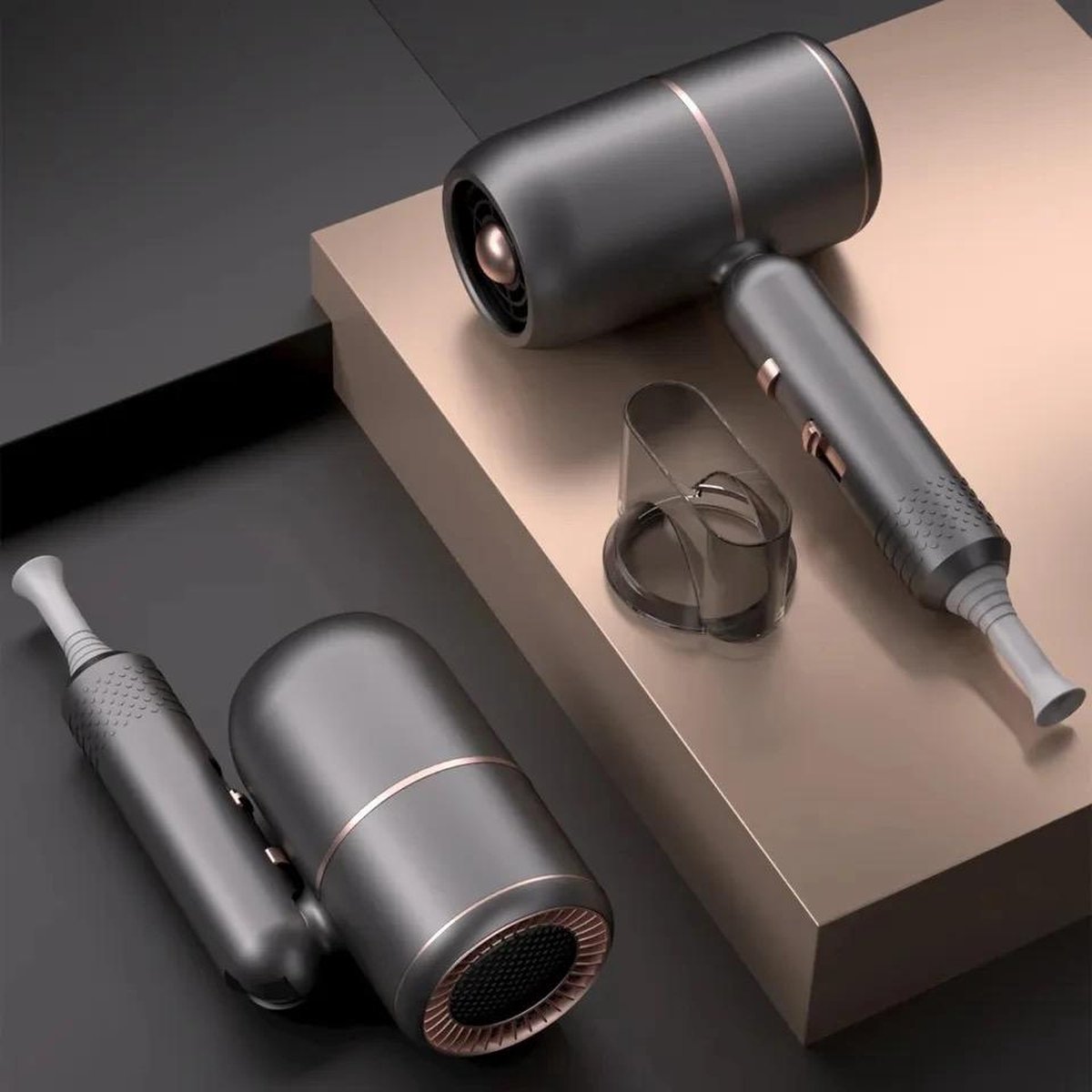 Föhn met Diffuser - 7 Delig Ionische Haardroger Krullen - 2000 WATT - 3 ...