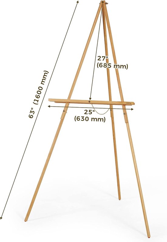 160cm houten statief display-schildersezelstandaard voor ...