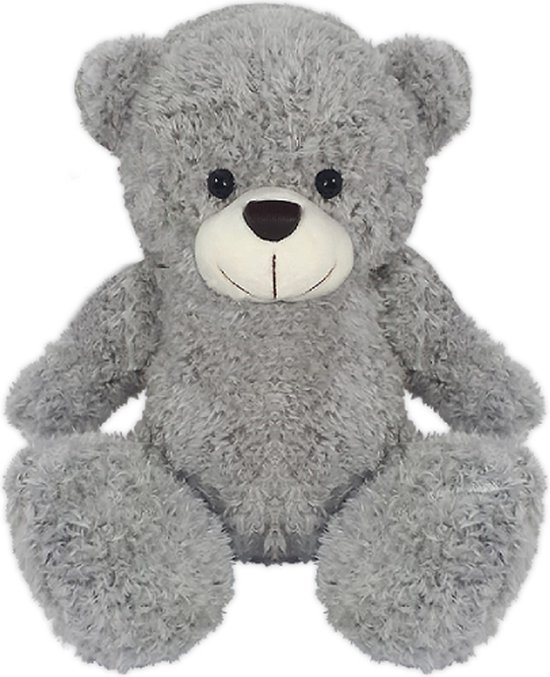 Teddybeer Eddy Pluche Knuffel (Grijs) 30 cm {Knuffelbeer Speelgoed Teddy Bear voor... | bol.com