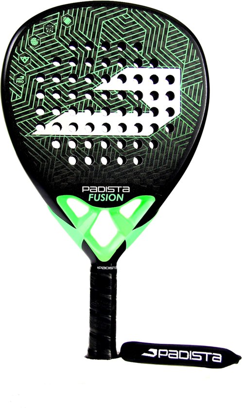 Padista Fusion Padel racket - Padel - 12K Carbon - Groen - Sandy Spray ...