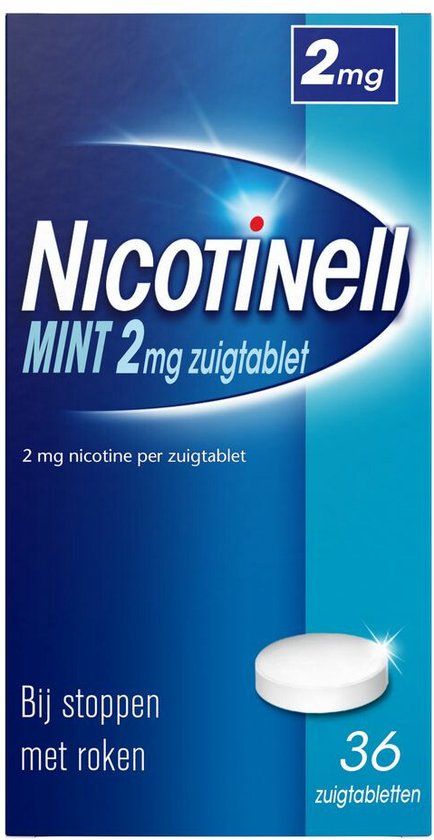 Nicotinell Zuigtablet Mint 2mg - 2 x 36 zuigtabletten | bol.com