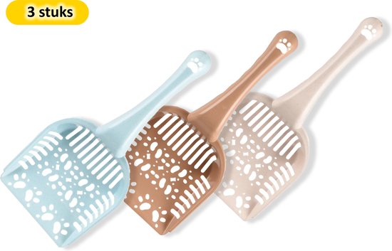 Kattenbakschep met Houder - Kattenbakschepje Plastic Set: Fijn & Grof ...