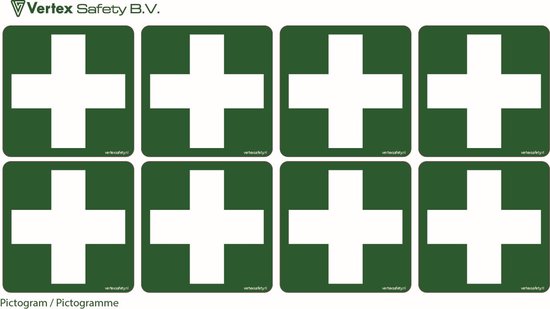 Vertex Pictogram 5x5 cm - EHBO E.H.B.O. Eerste Hulp Bij Ongelukken post ...