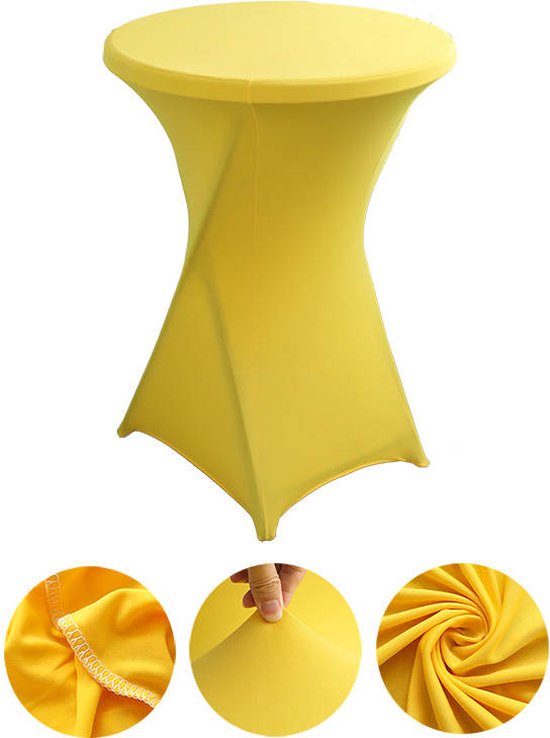 Statafelhoes - Statafelrok Geel - Tafelrok - Geel - 80 x 110 - staantafelhoes - sta... | bol.com