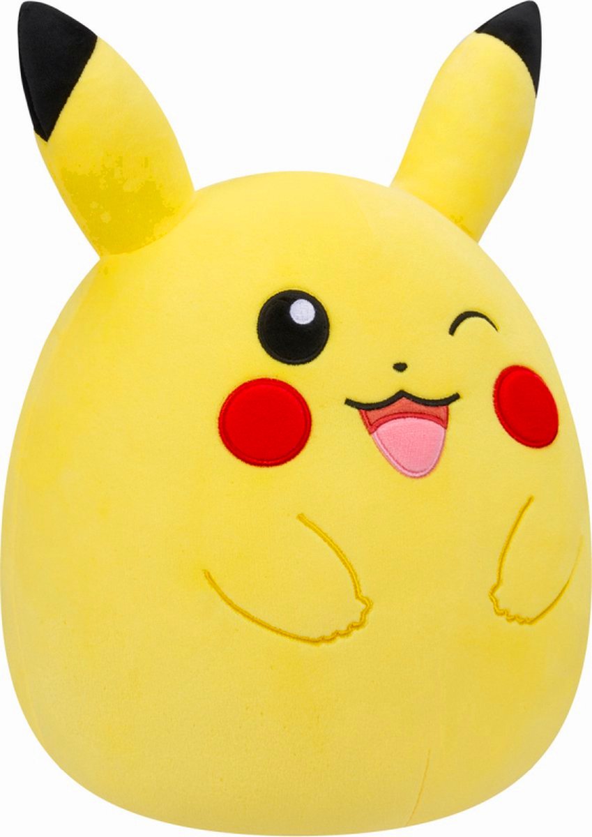 Squishmallows Pokémon Pikachu Knipoog 36 cm - Pluche Knuffel | bol