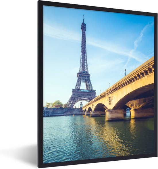 Fotolijst incl. Poster - Eiffeltoren vanaf de Seine - 60x80 cm ...